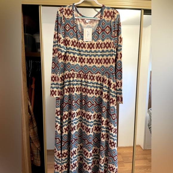 LuLaRoe | Dresses | Ryane Long Sleeve Dress | Poshmark